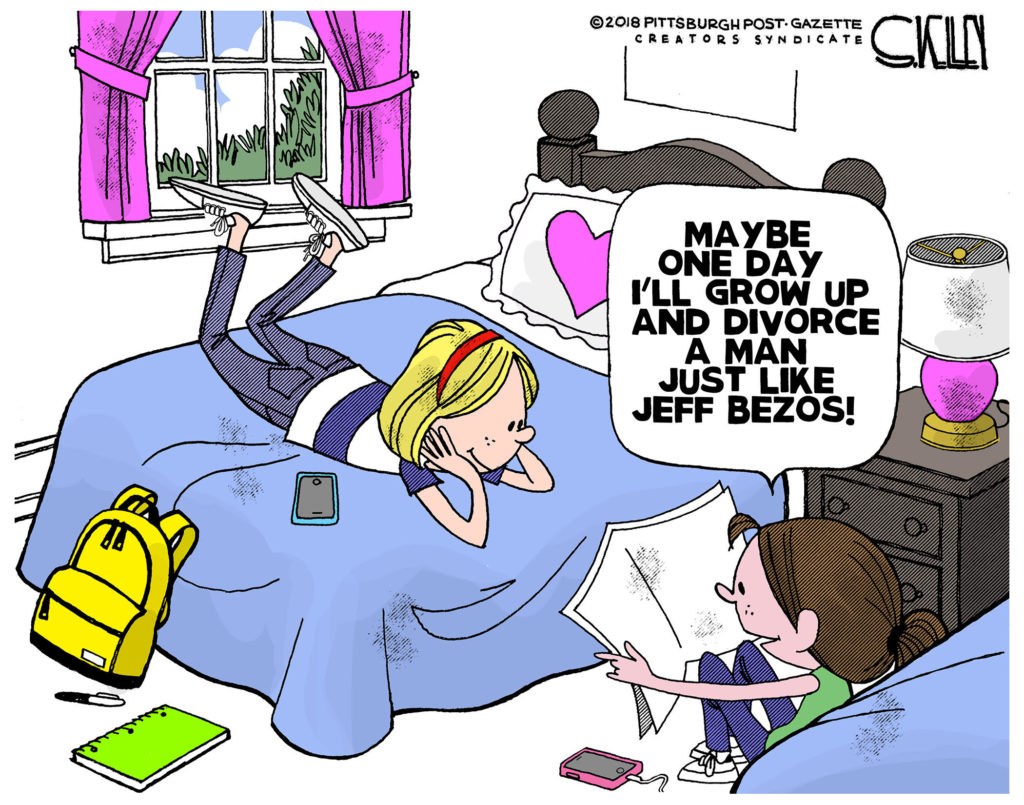 Jeff Bezos – Steve Kelley | Pittsburgh Post-Gazette Editorial Cartoonist