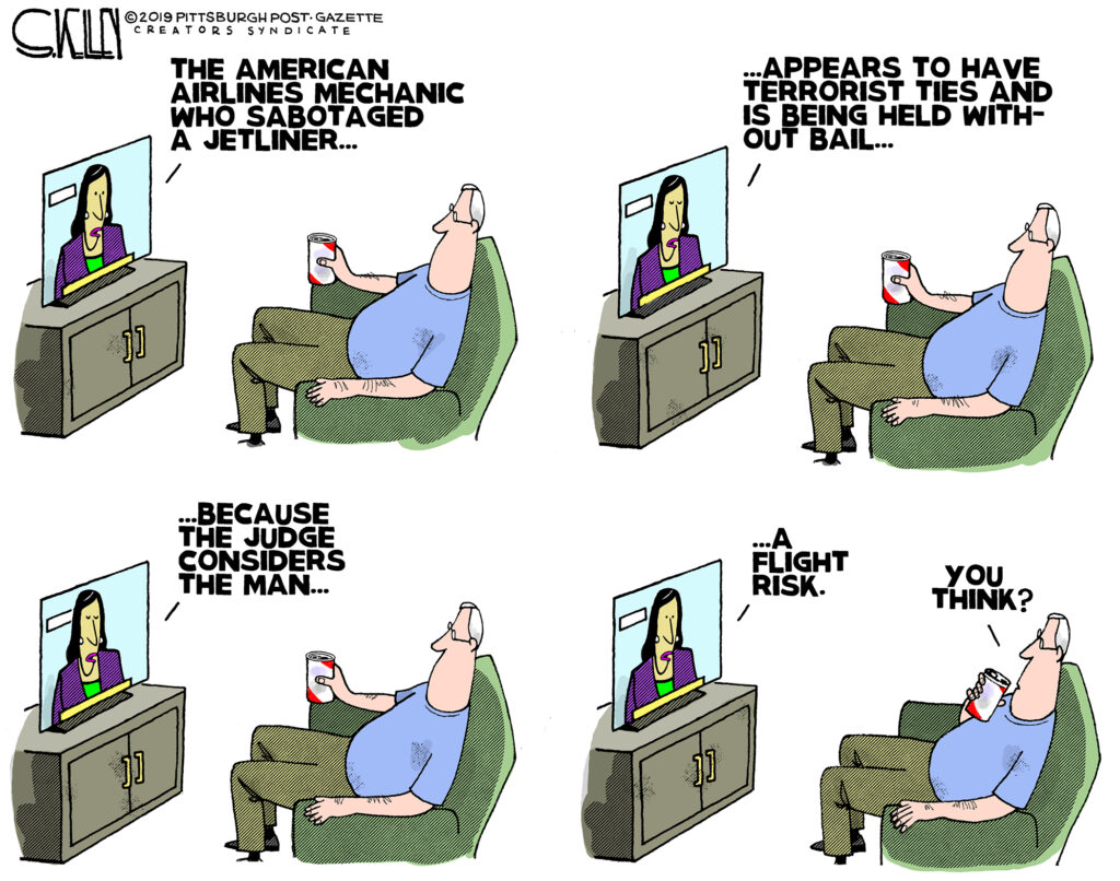 Flight risk – Steve Kelley | Pittsburgh Post-Gazette Editorial Cartoonist